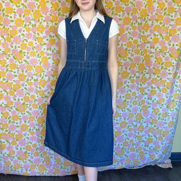 Original Ty Wear | Dresses | Original Ty Wear Denim Midi Dress Size 8 ...